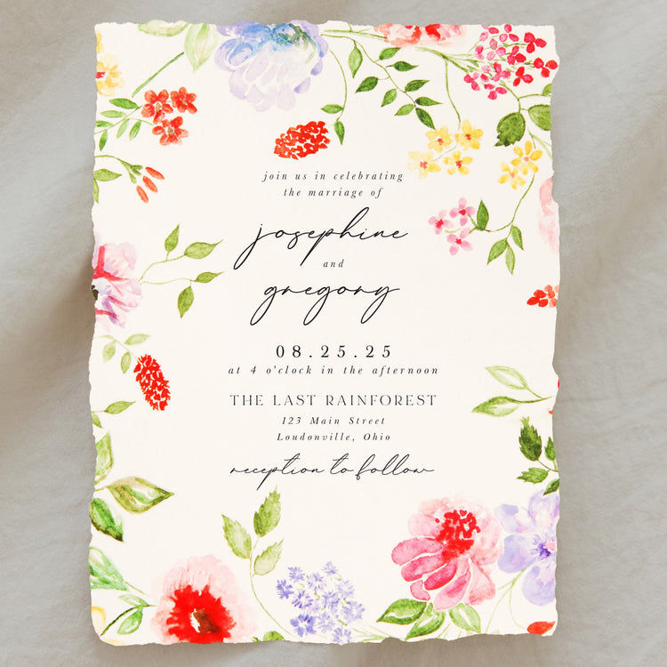 Deckled Edge Josephine Invitation – Truly Inspired Paper Co.