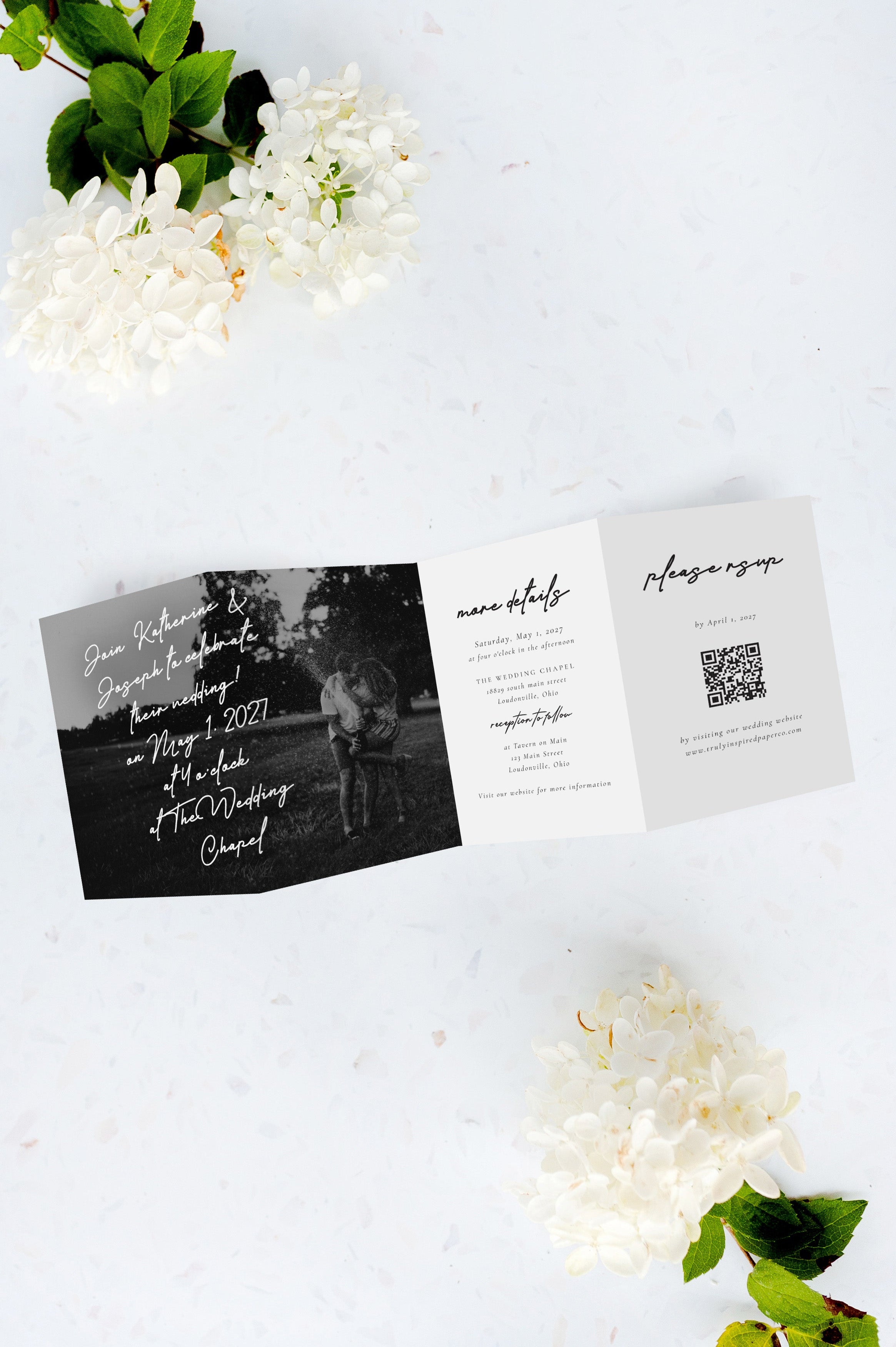 Noteworthy Tri Fold Invitation – Truly Inspired Paper Co.